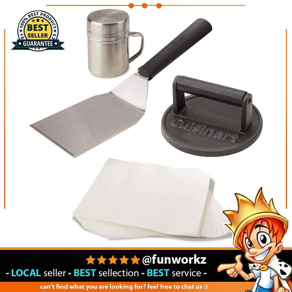 Cuisinart CSBK-400, Smashed Burger Kit, Cast Iron, Furniture & Home ...