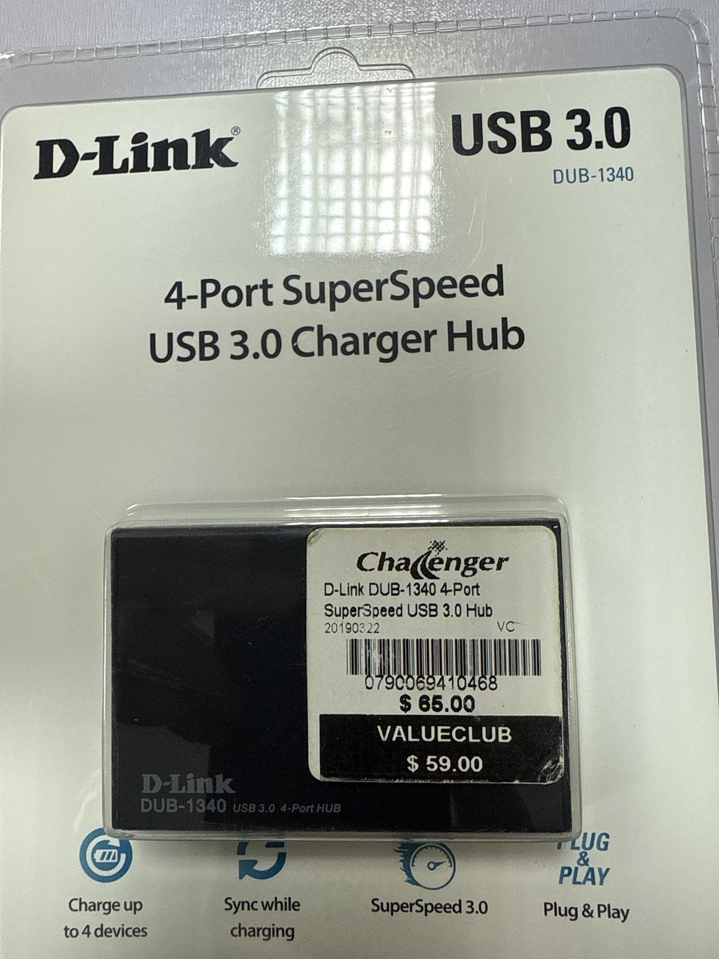 D-Link 4-Port SuperSpeed USB 3.0 Charger Hub, Computers & Tech, Parts ...