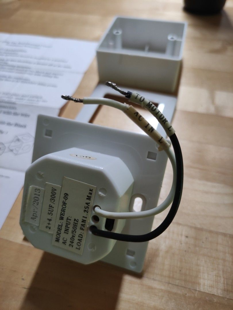 Fanco Wall-Mounted Fan Speed Controller, Furniture & Home Living, Lighting & Fans, Fans on Carousell