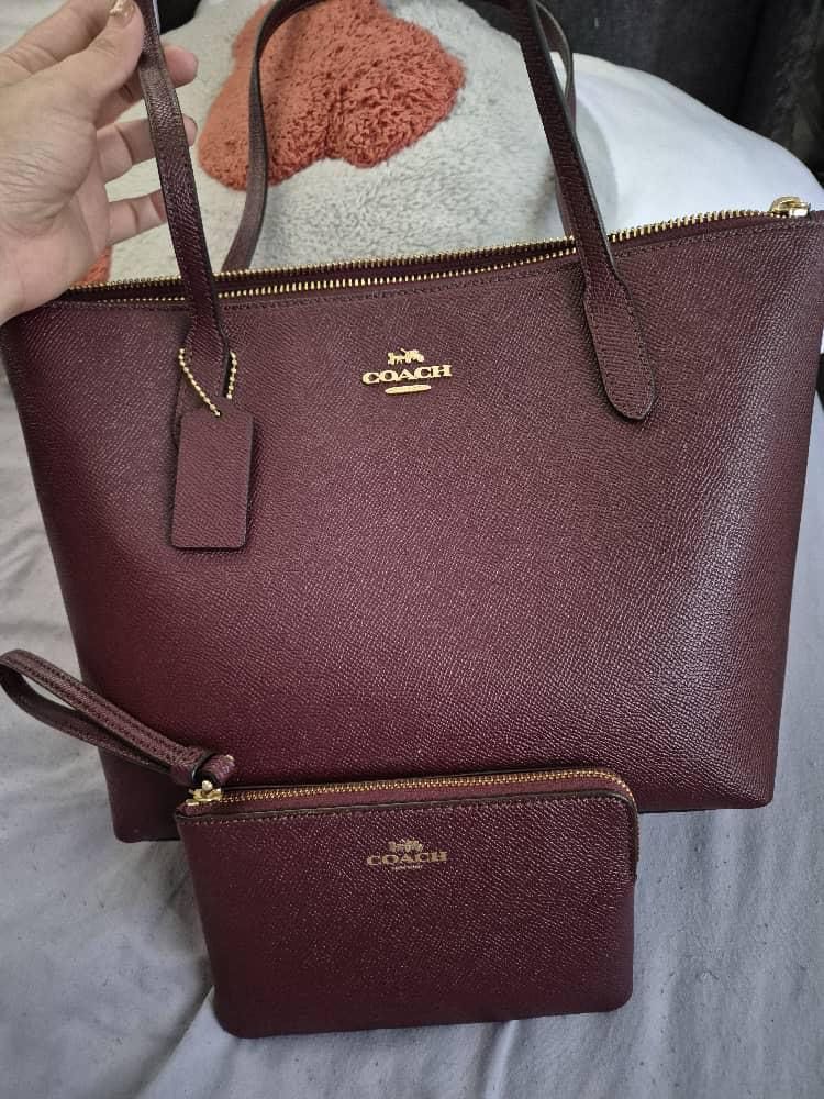 Fiona Zip Tote Bag & Corner Wristlet, Luxury, Bags & Wallets on Carousell
