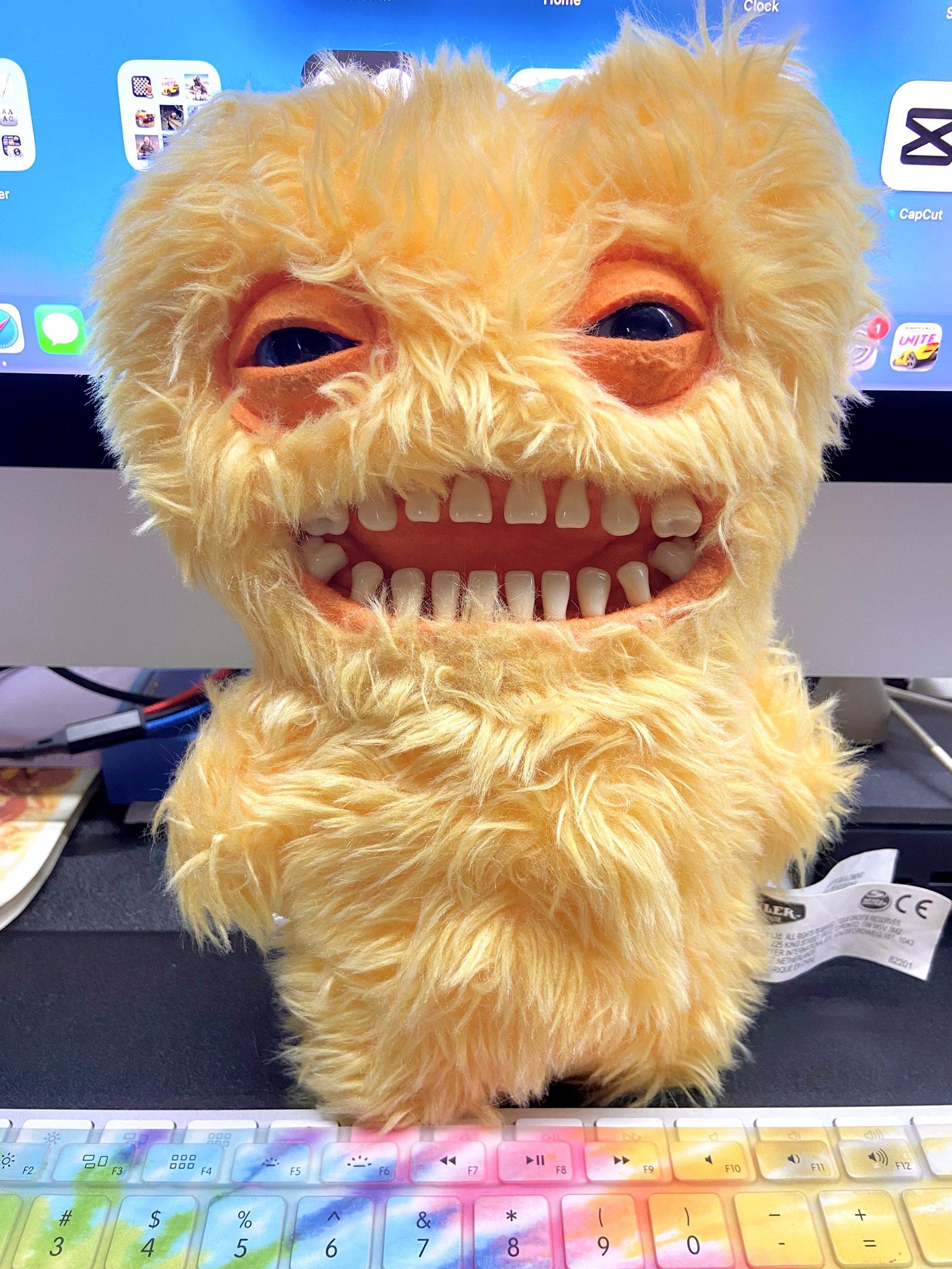 Fuggler Mr. Buttons Yellow Furr Plush Funny Ugly Monster.., Hobbies ...