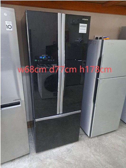 Hitachi glass door Refrigerator Fridge inverter 3ticks 382L net ...