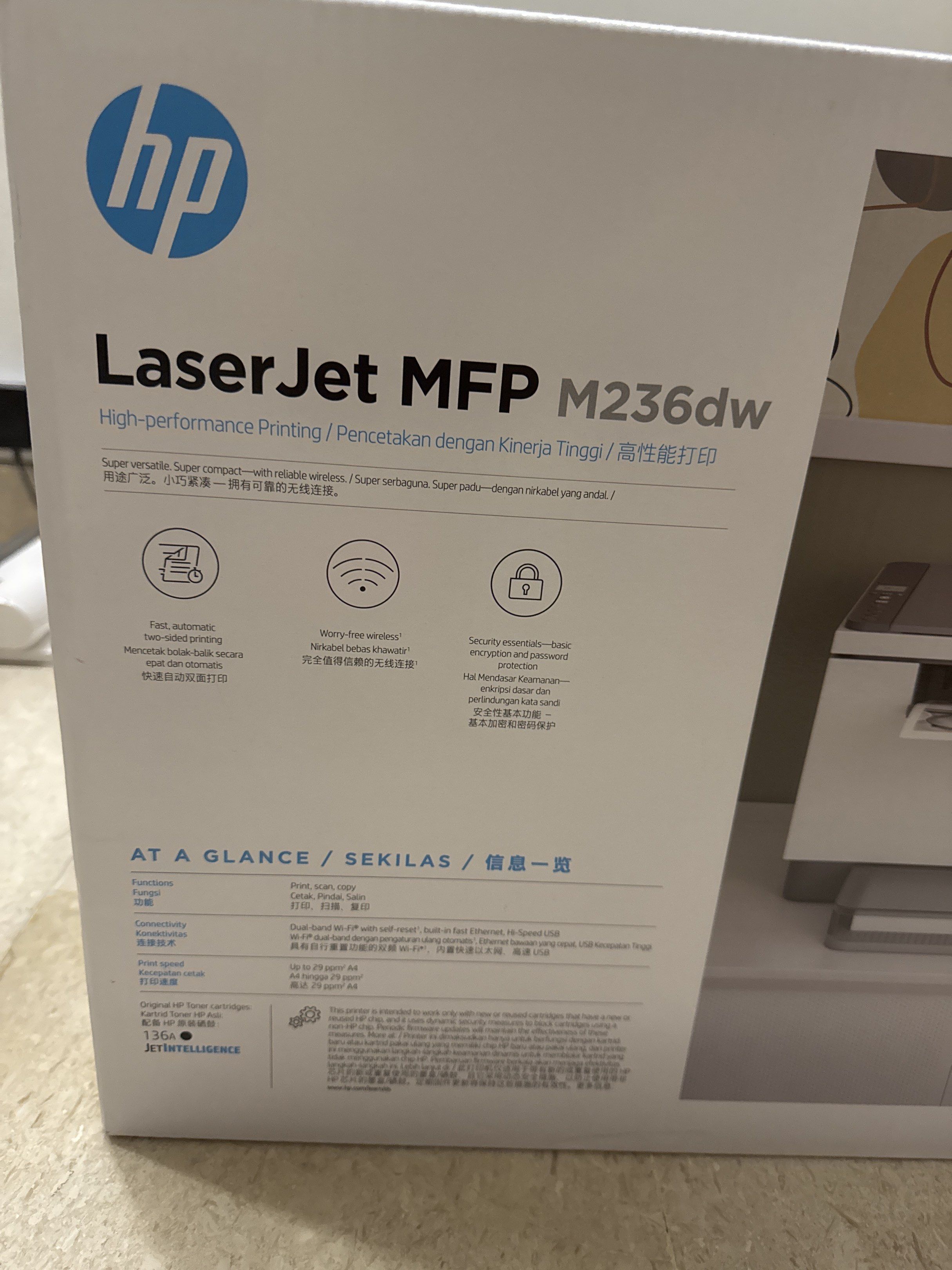 HP LaserJet MFP M236dw Printer, Computers & Tech, Printers, Scanners ...