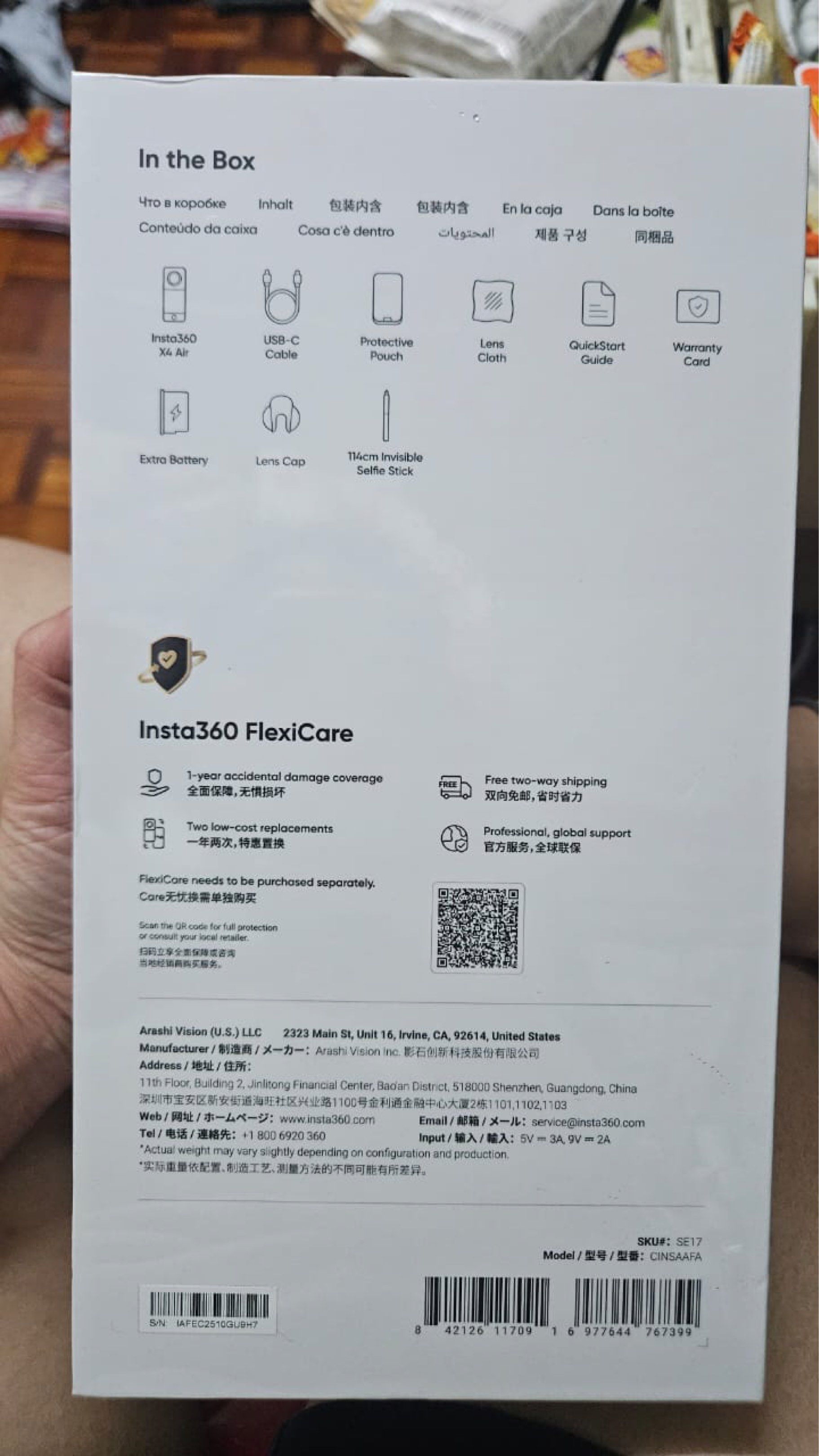 Insta 360 X4 Air + 256GB Extreme Pro Sandisk memory card, Photography ...