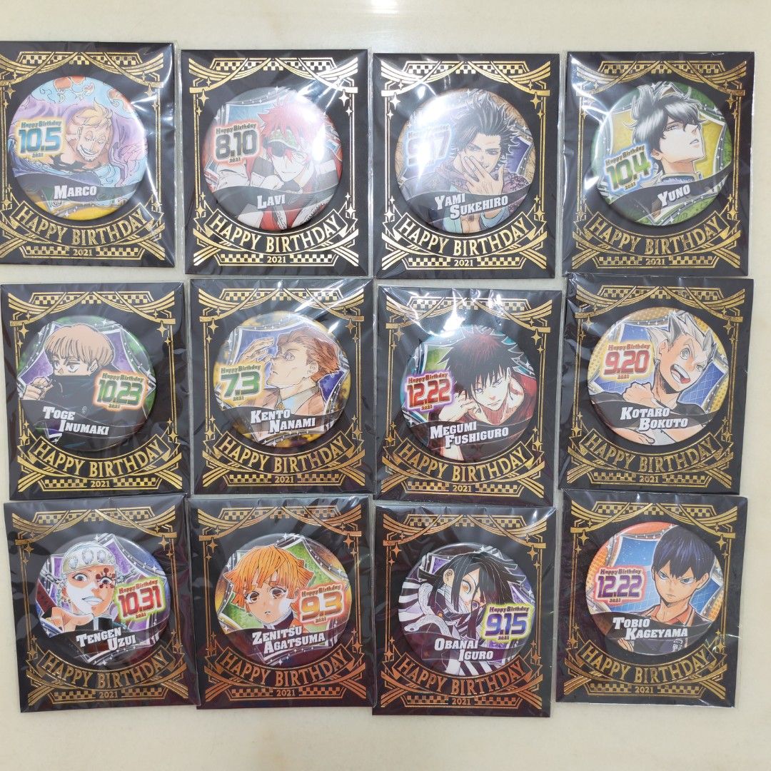 🌟Instock🌟Jump shop 2021 birthday badge ~ Jujutsu kaisen Toge Nanami ...