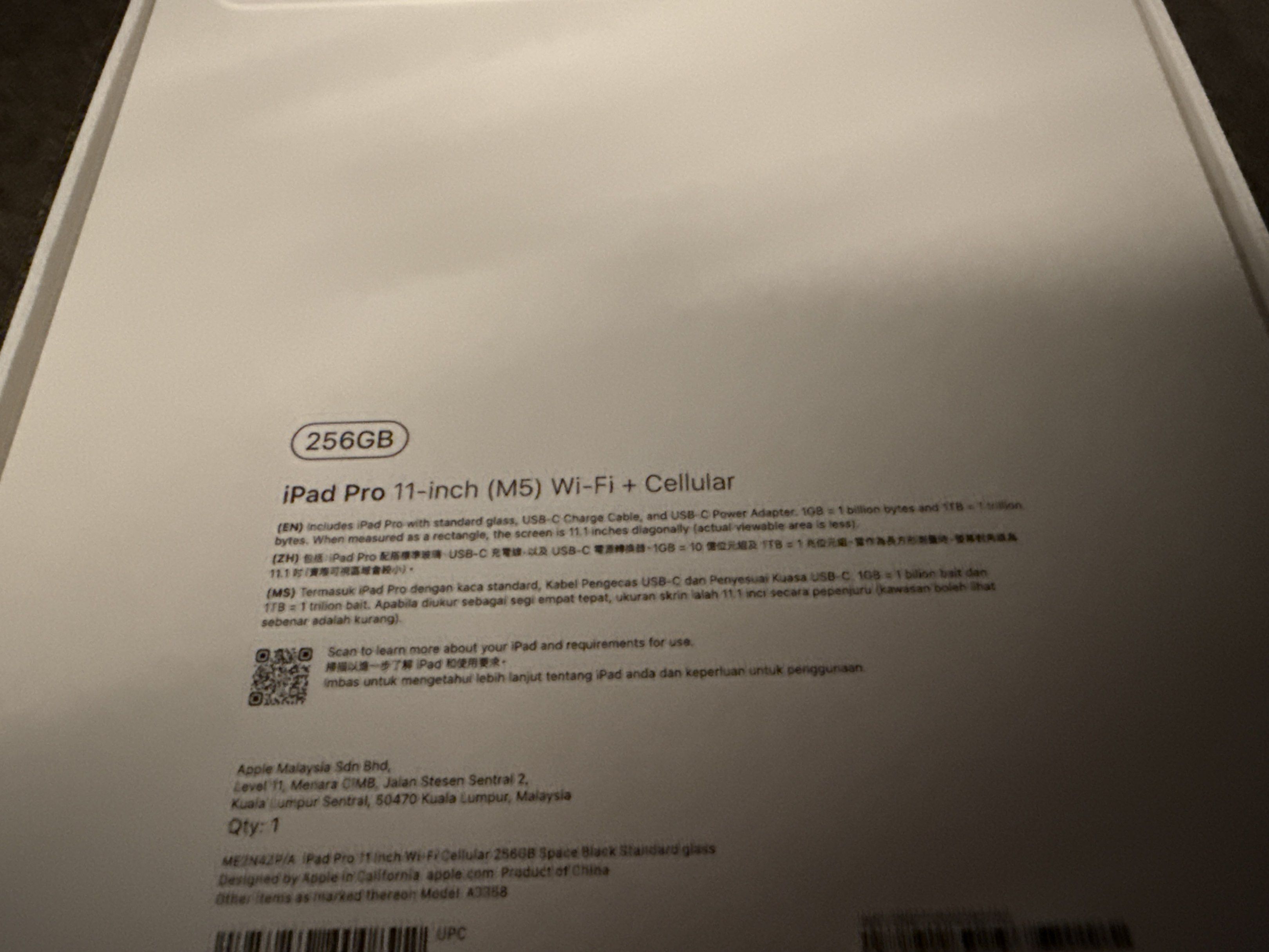 iPad Pro (M5) 11" WiFi + Cellular (2025) 256GB Space Black, Mobile ...