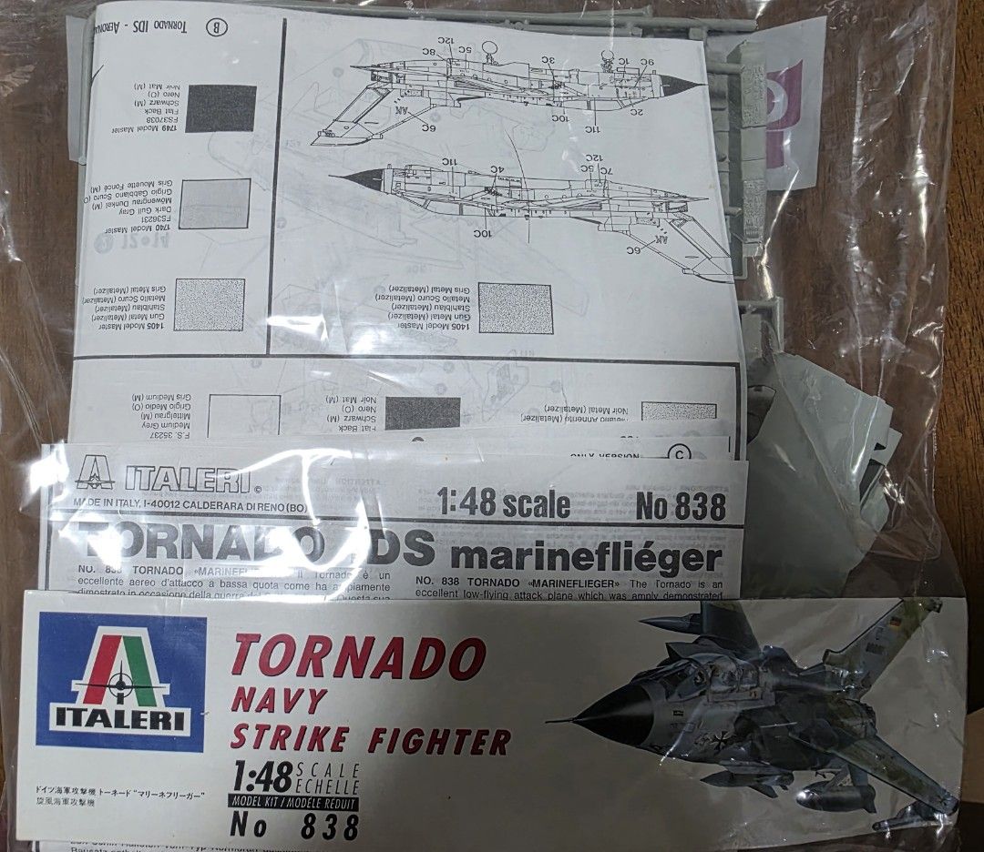 Italeri 1/48 Tornado Navy Strike Fighter plastic model kit, Hobbies ...