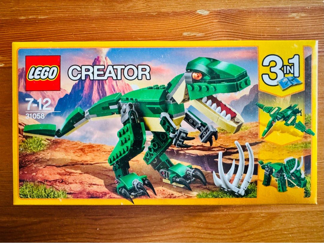 LEGO Creator Dinosaur T-Rex /Pterodactyl/Triceratops 3-in-1 Set 31058 ...