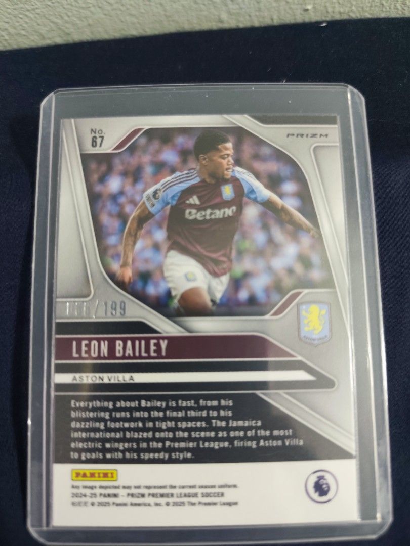 Leon Bailey Aston Villa Prizm Premier League Soccer Card, Hobbies ...