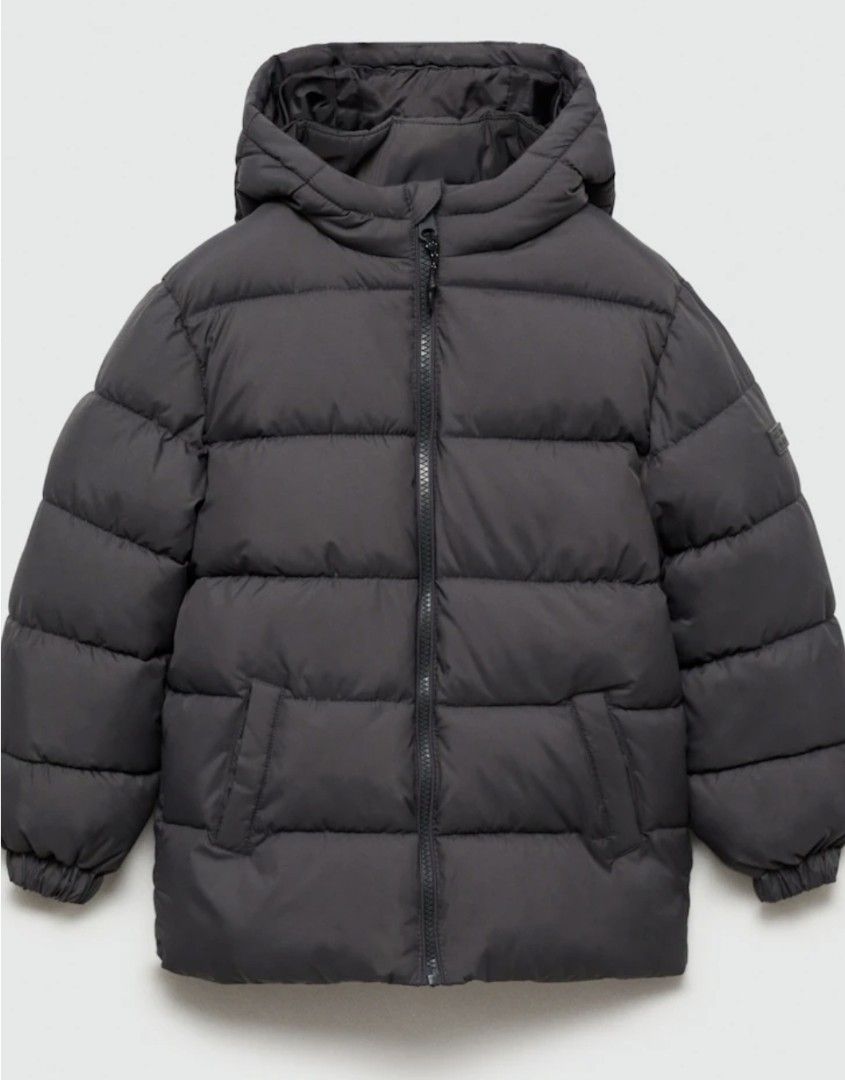 Mango Puffer Winter Jacket with Hood, Babies & Kids, Babies & Kids ...