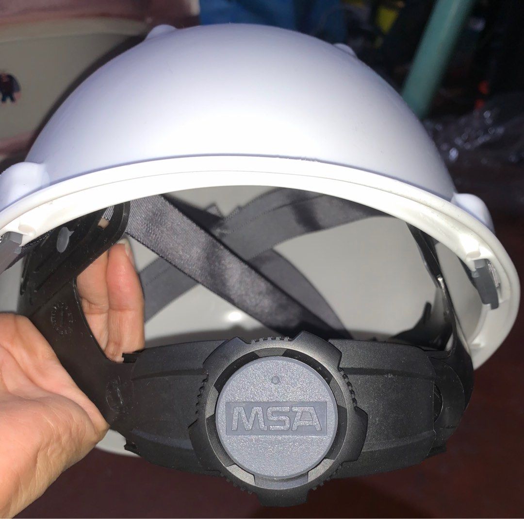 MSA V-Gard White Hard Hat, Women's Fashion, Watches & Accessories, Hats ...