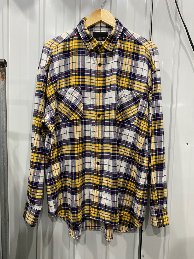 Number Nine Flannel Shirt, Men's Fashion, Tops & Sets, Tshirts & Polo ...
