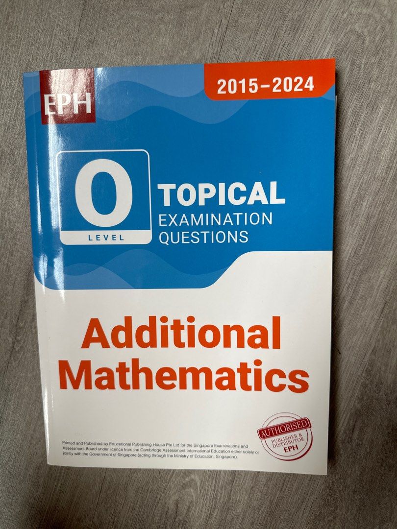 O Level Additional Mathematics Topical Examination Questions, Hobbies ...
