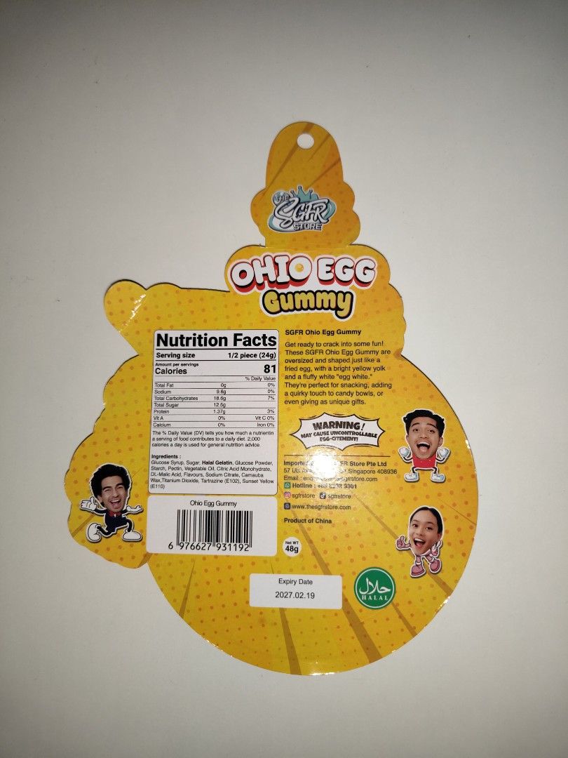 Ohio Egg Gummy Candy - Halal, Food & Drinks, Other Food & Drinks on ...