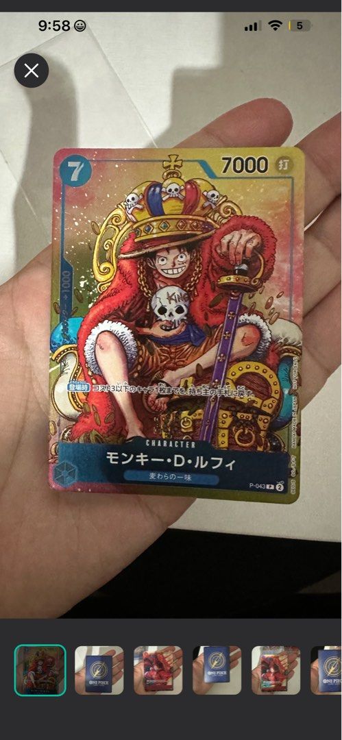 One Piece Card Game - Monkey D. Luffy P-043, Hobbies & Toys, Toys ...