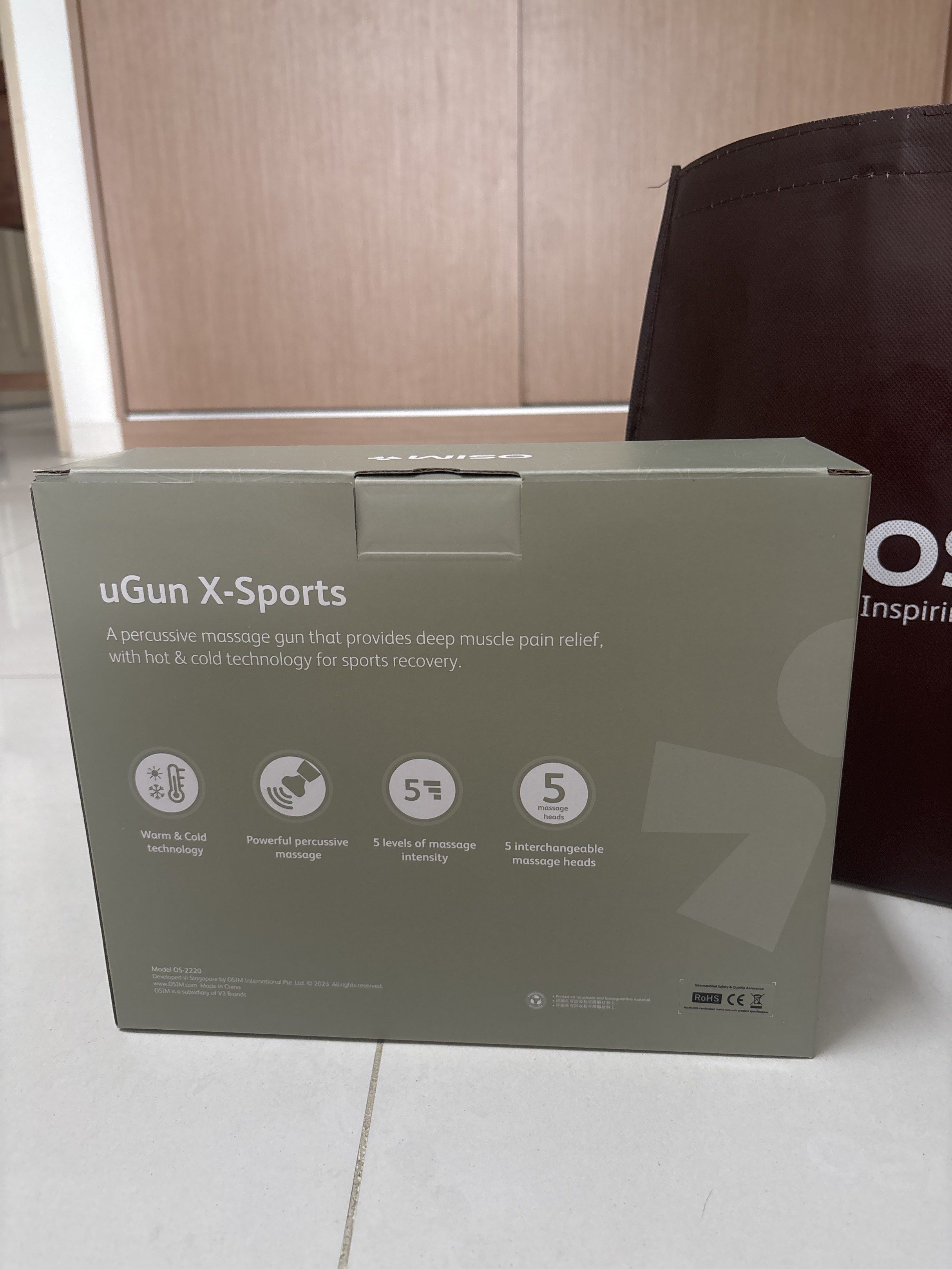 OSIM uGun X-Sports Percussive Massage Gun, Health & Nutrition, Massage ...
