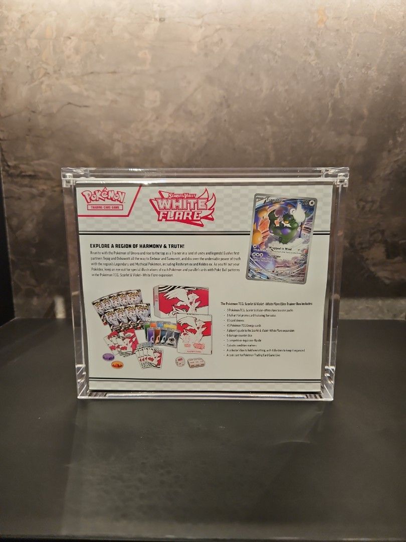 Pokemon TCG Card White Flare Elite Trainer Box (ETB) With FREE Acrylic ...
