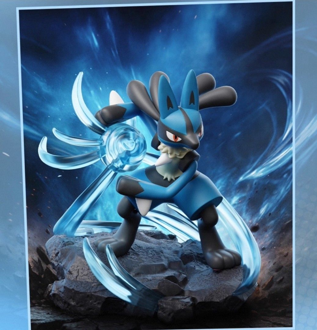 Pokémon Lucario Light Up Figure (Aura Sphere Ver.) Diorama Base ...