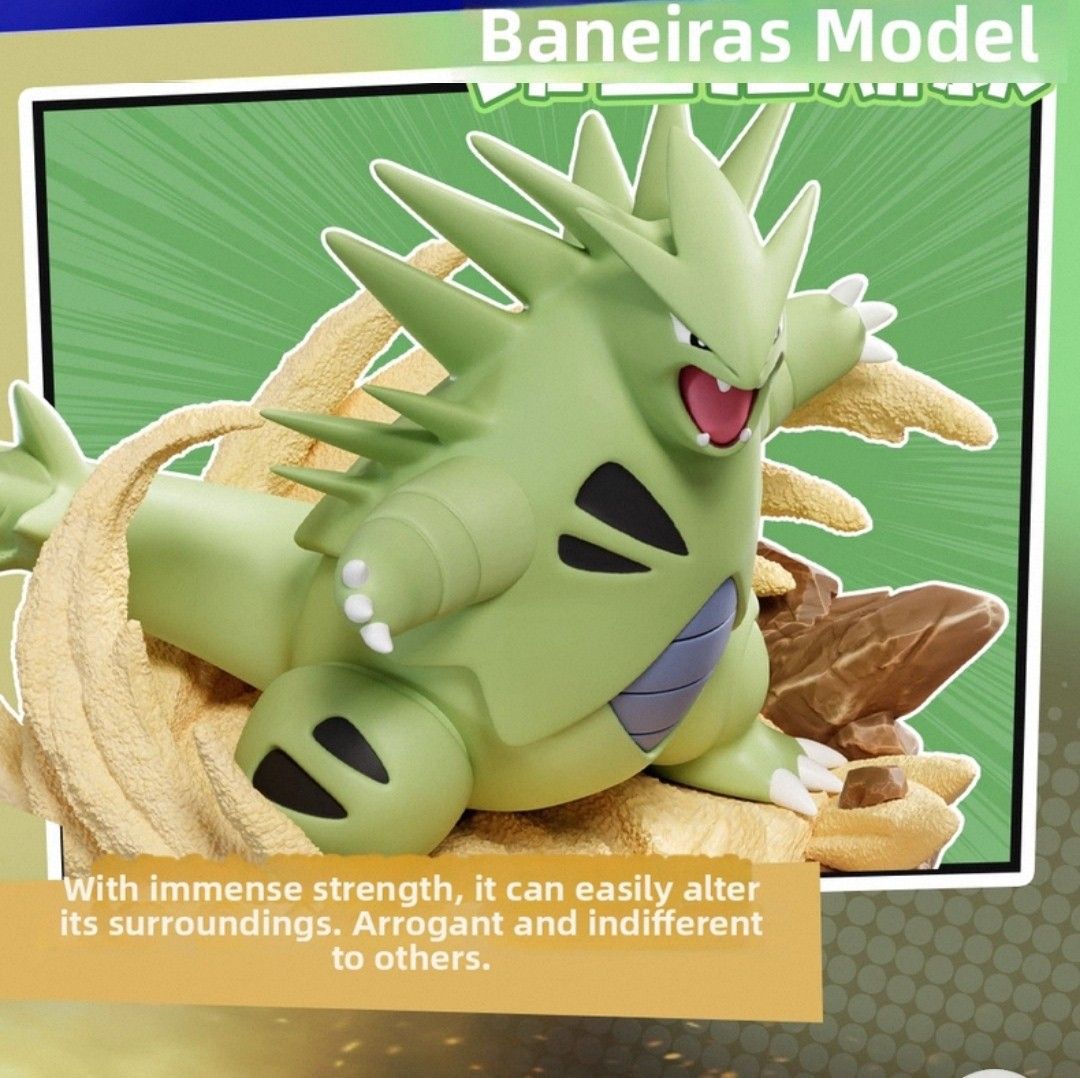 Pokémon Tyranitar Light-Up Figure (Diorama Base) | Collector Display ...