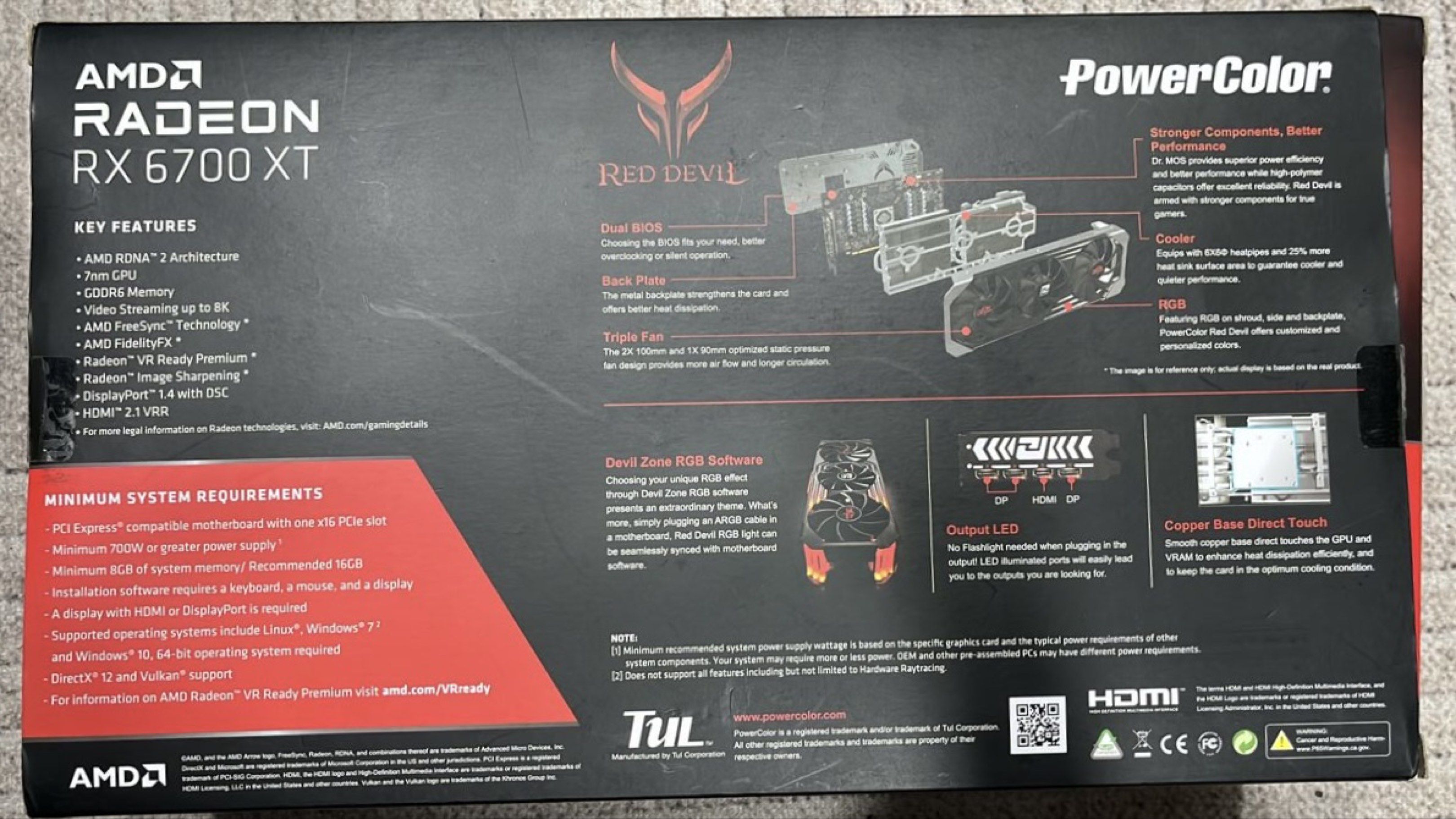POWERCOLOR RED DEVIL RX 6700 XT 12GB GDDR6, Computers & Tech, Parts ...