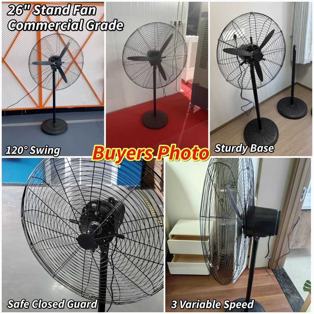 Powerful industrial Fan wall or stand, Furniture & Home Living ...