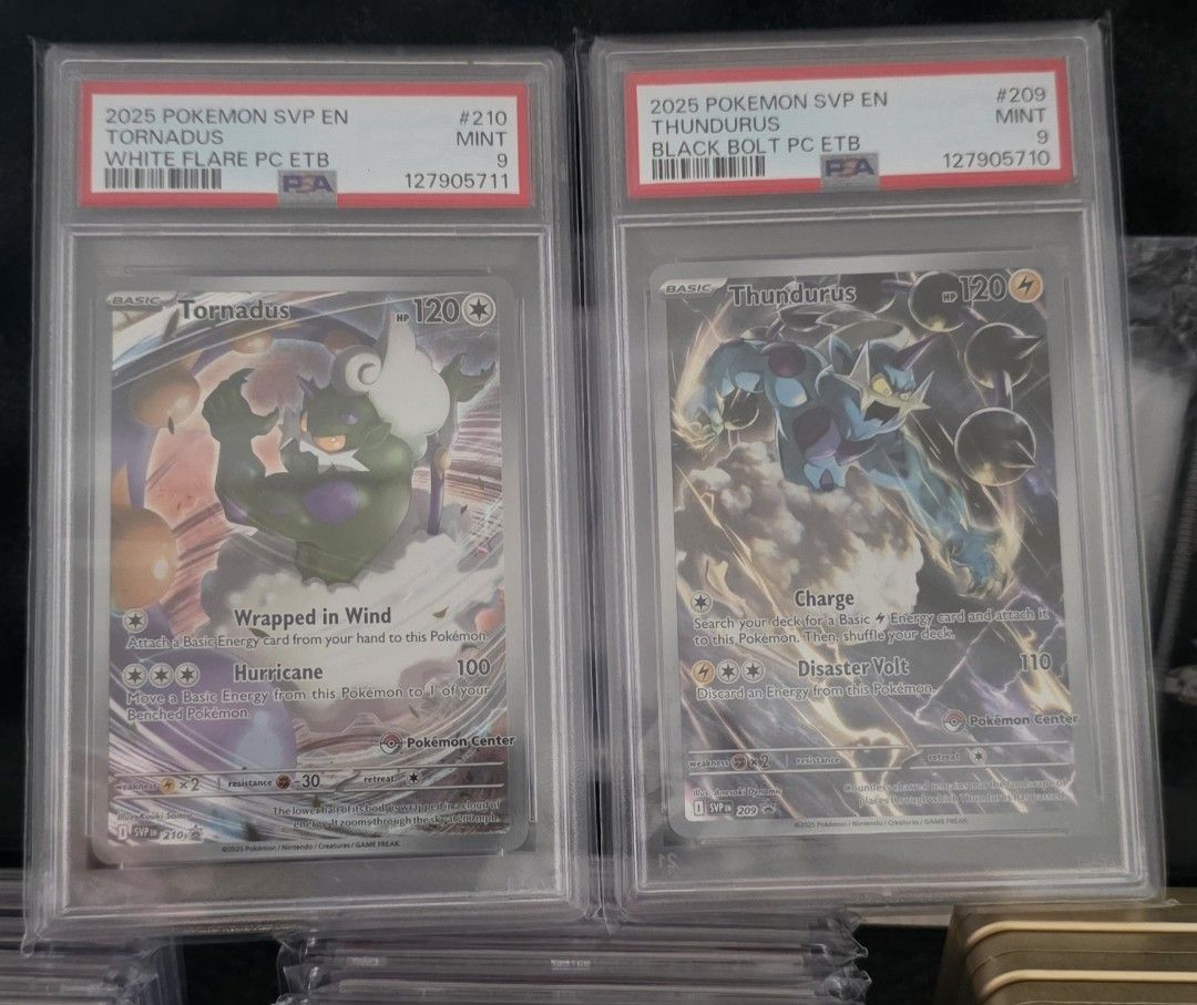 PSA 9 Pokemon Cards - Tornadus & Thundurus, Hobbies & Toys, Toys ...