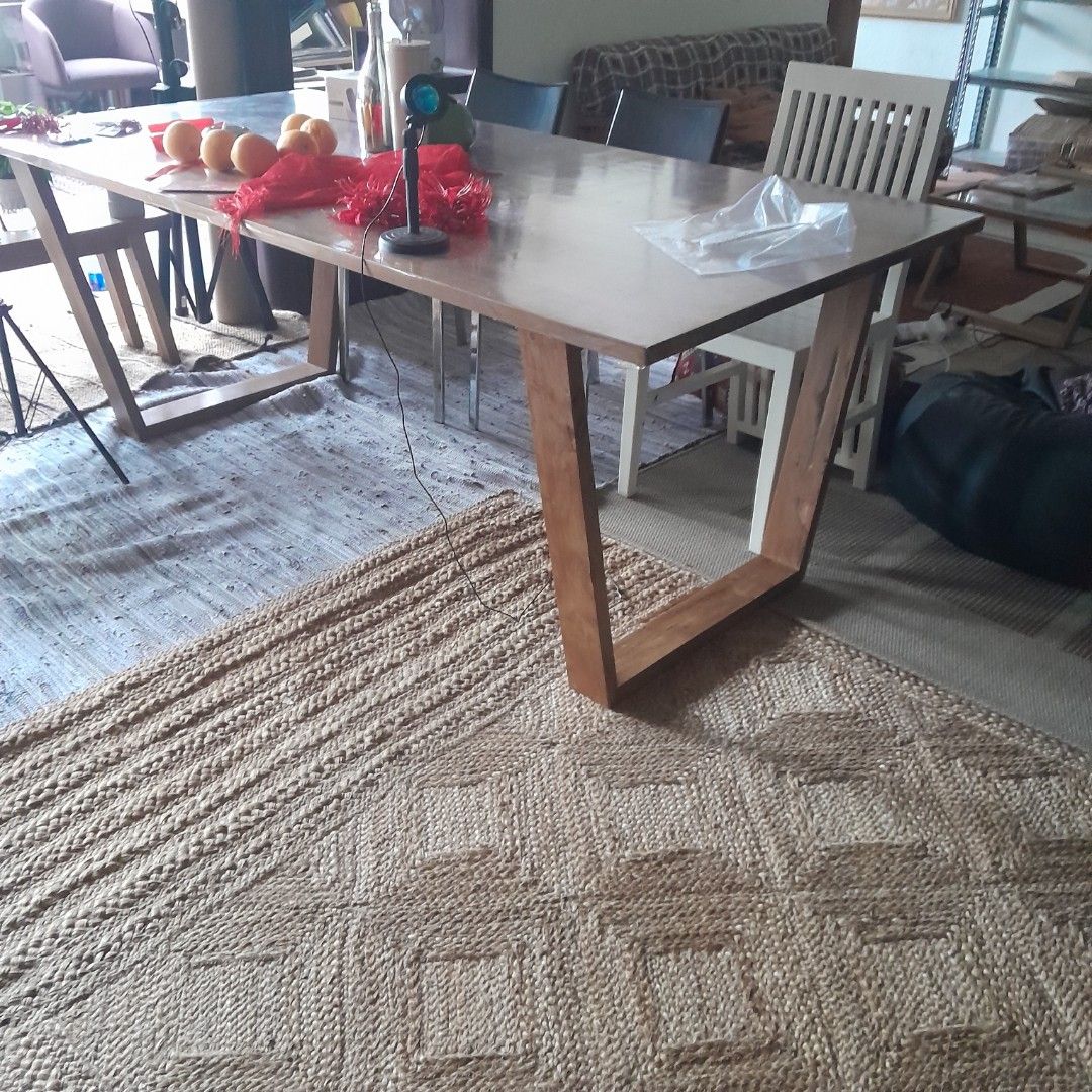 Recycled teakwood dining table, Furniture & Home Living, Furniture ...