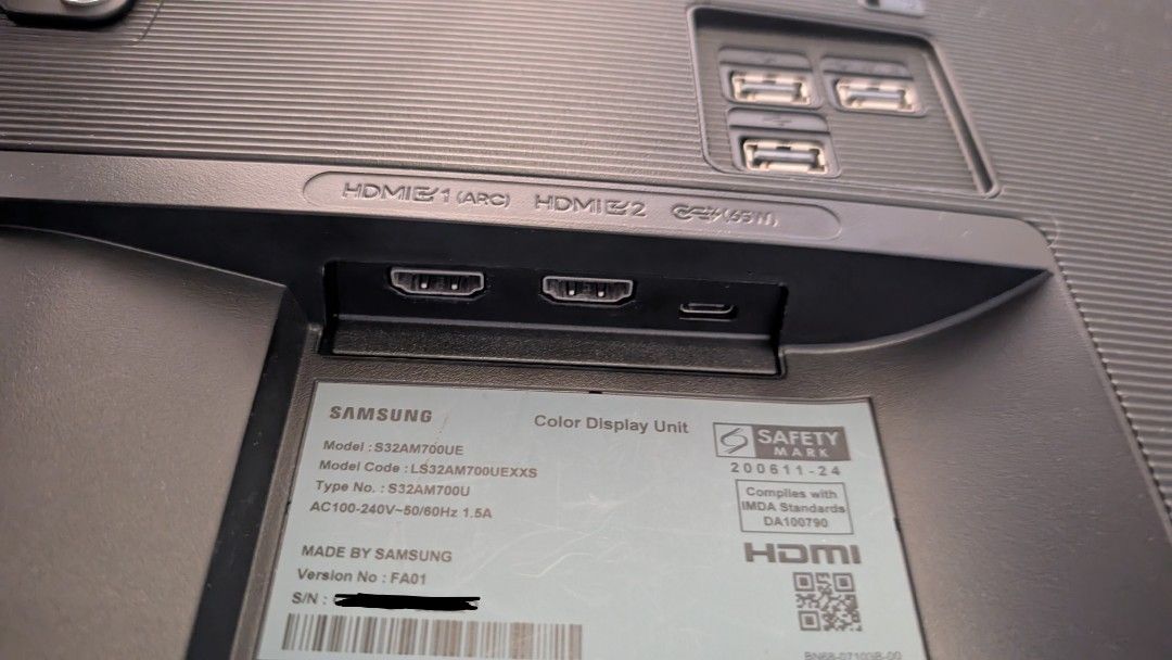 Samsung M7 32" Curved Smart Monitor with Mounting arm, Computers & Tech ...