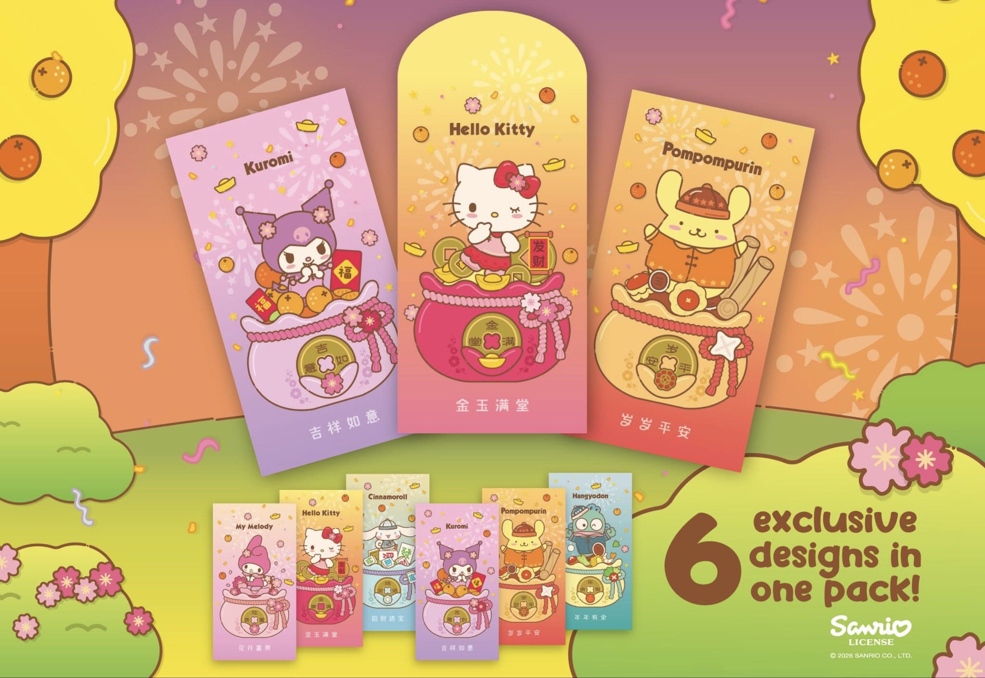 Sanrio 2026 Chinese New Year Ang Pao Pack, Hobbies & Toys, Occasions ...