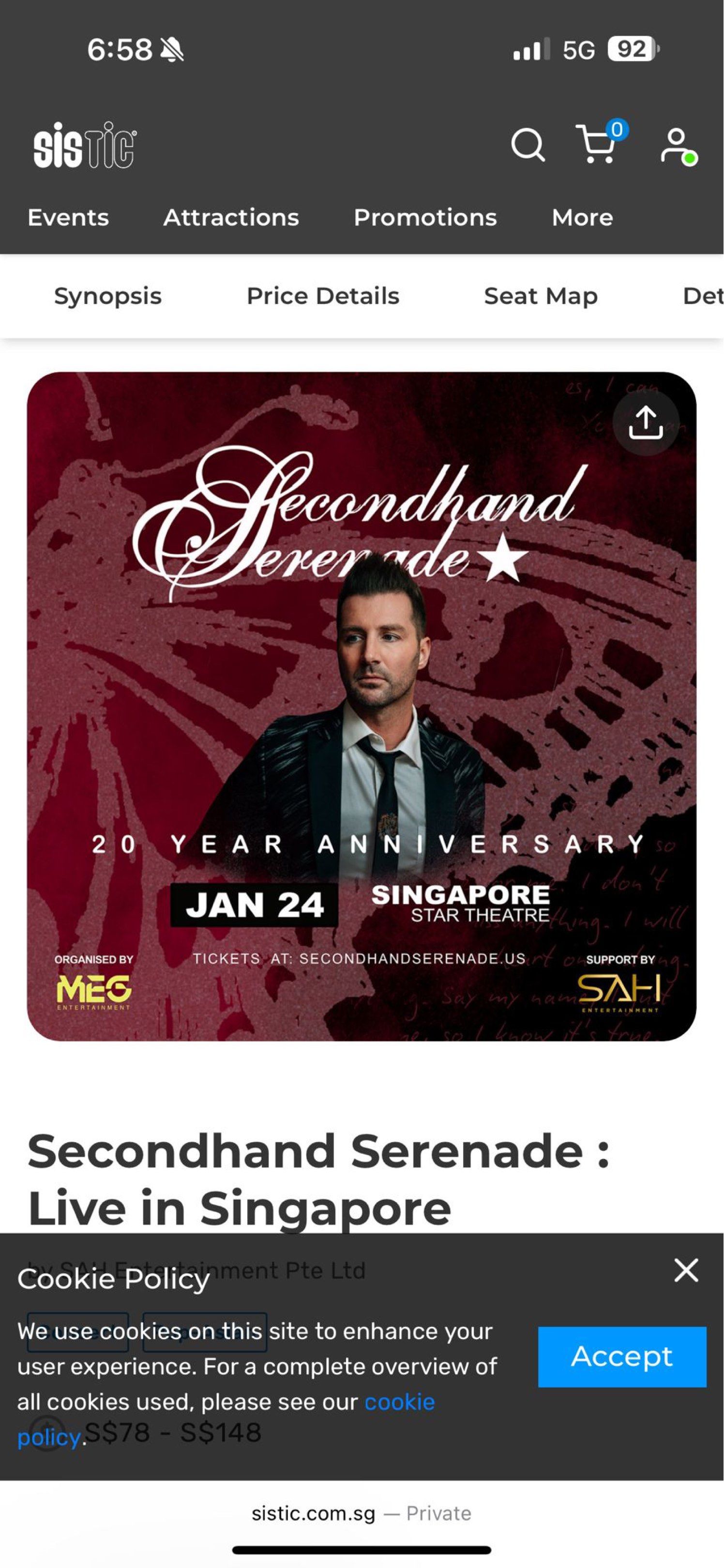 Secondhand Serenade Concert Ticket - Jan 24, 2026, Tickets & Vouchers ...