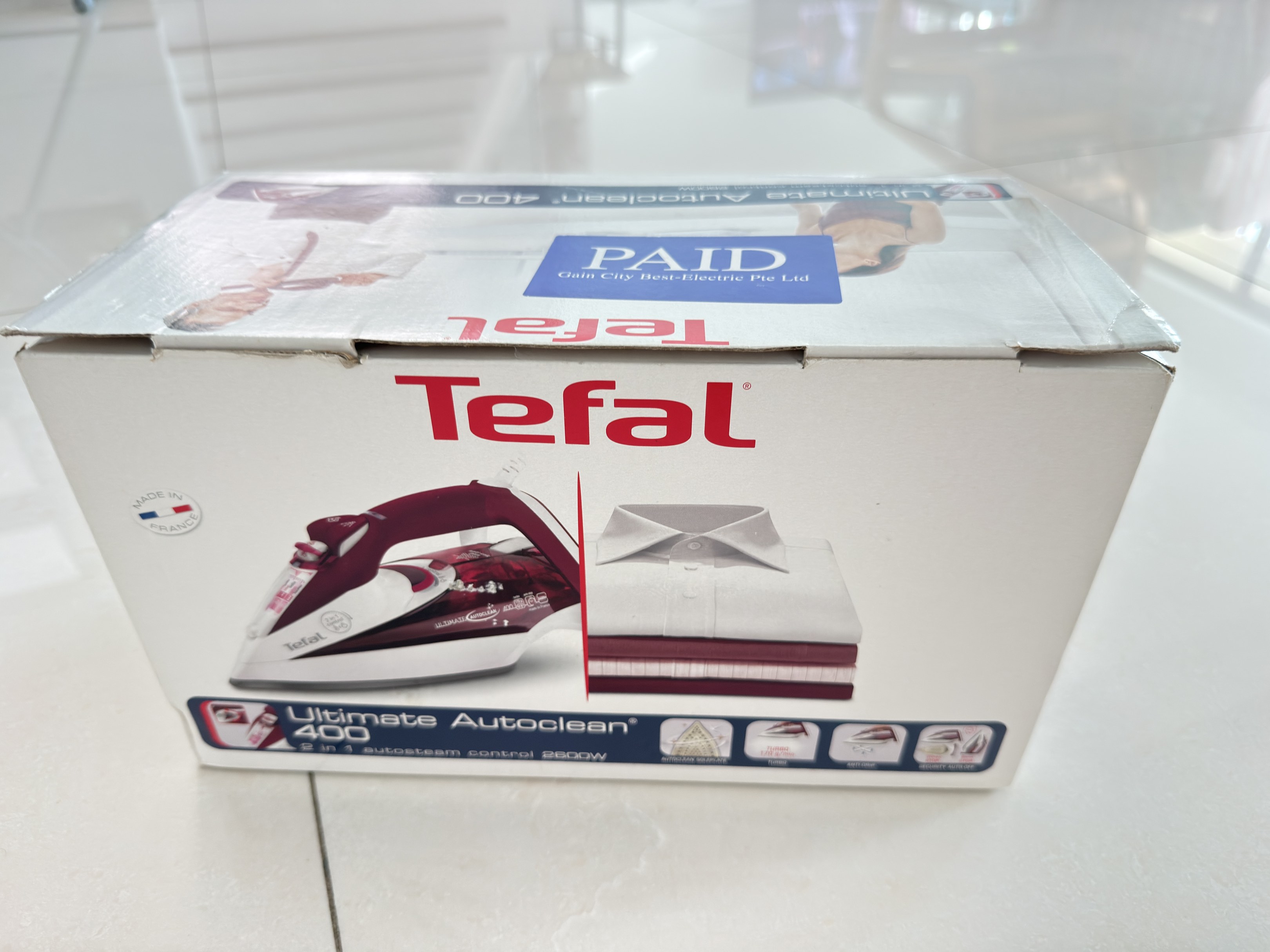 Tefal Ultimate Autoclean 400 Iron FV9540, TV & Home Appliances, Irons ...