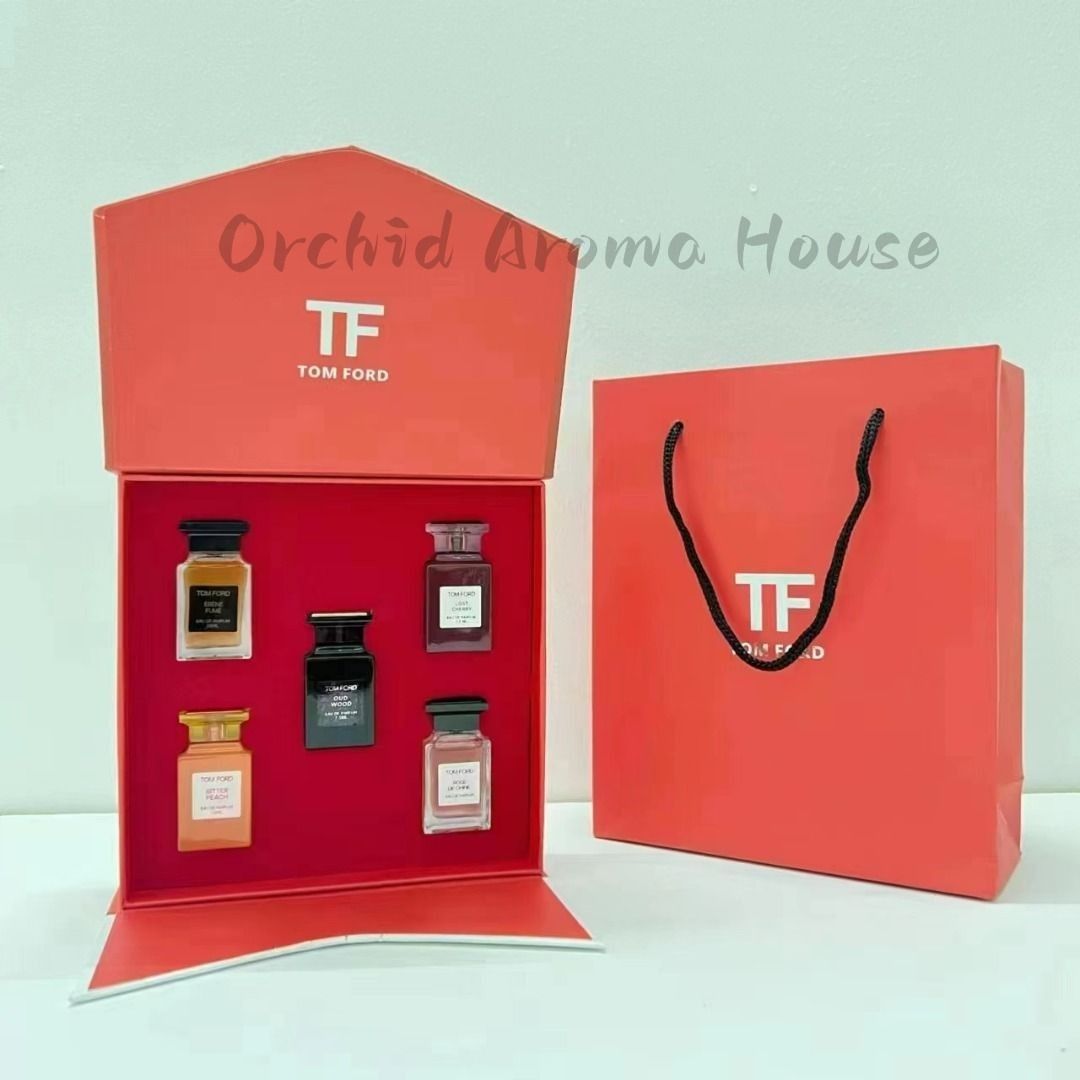 Tom Ford Red Ribbon Edp Perfume Set for Unisex With 5x7.5ml, Beauty ...