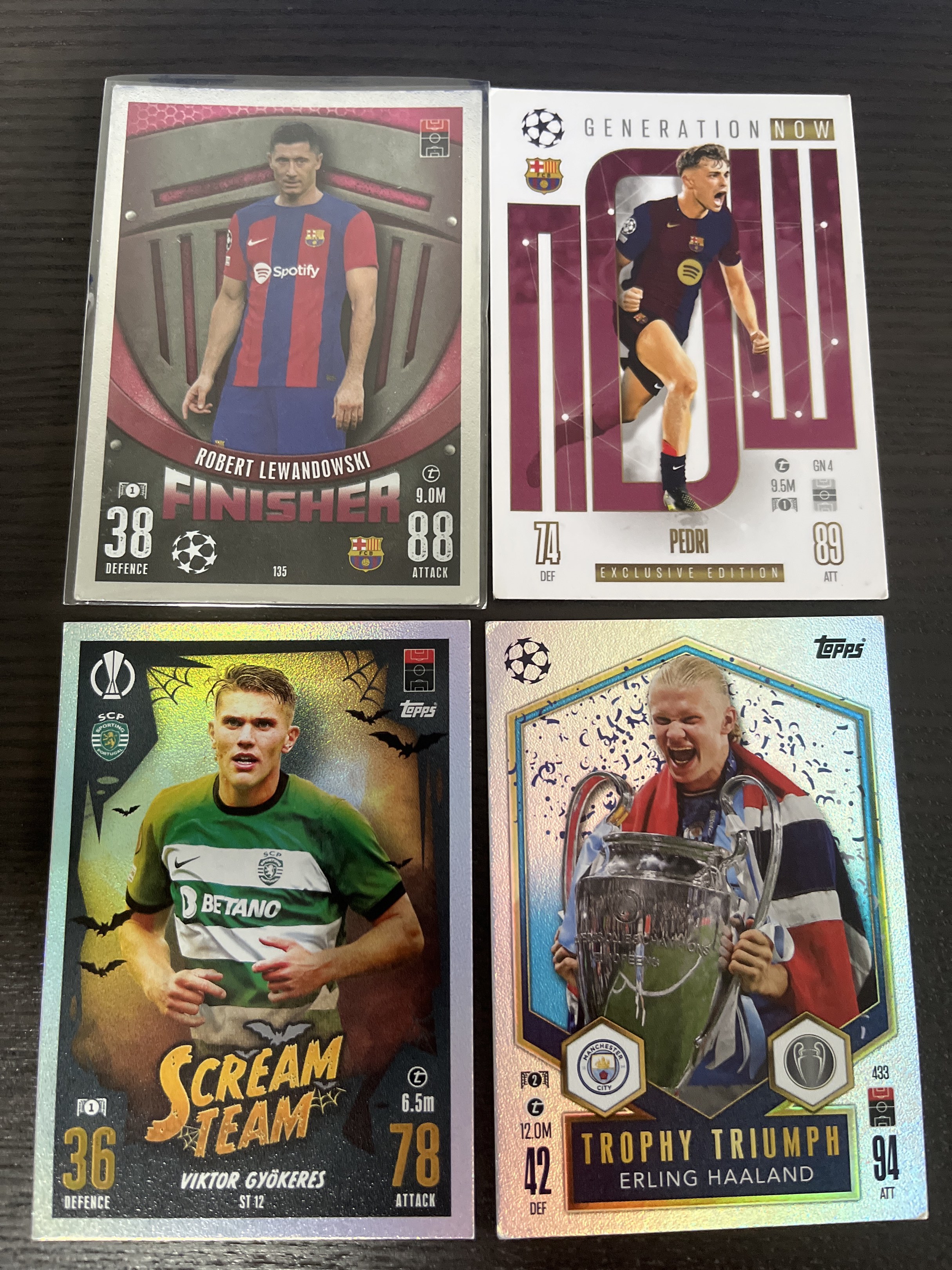 Topps Match Attax Trading Cards - Lewandowski, Pedri, Haaland, Hobbies ...