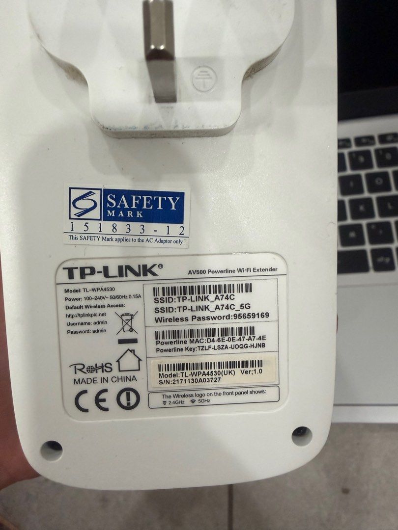 TP-Link AV500 Powerline Adapter & WiFi Extender, Computers & Tech ...