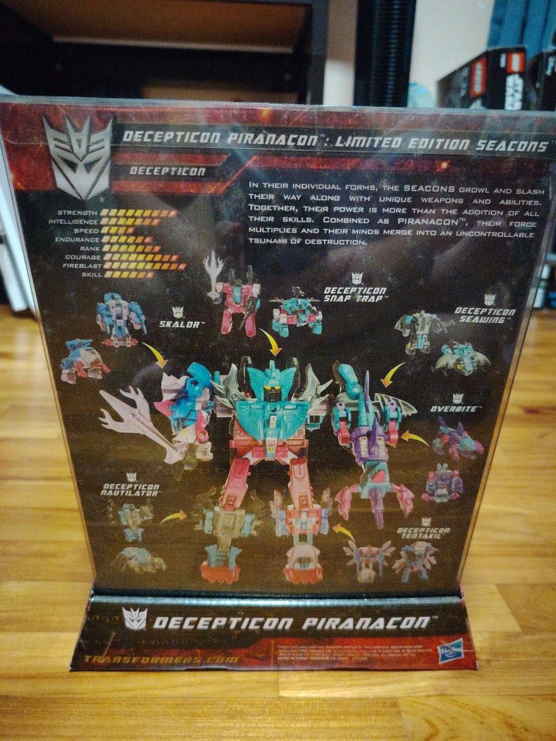 Transformers G1 Commemorative Piranacon Seacons Combiner limited ...