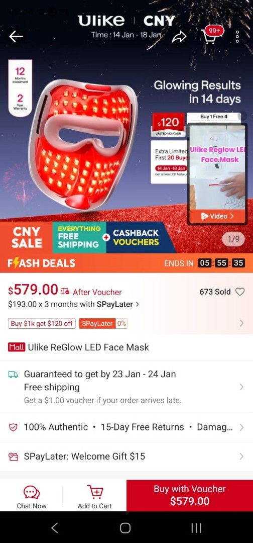 Ulike reglow LED facemask, Beauty & Personal Care, Face, Face Care ...