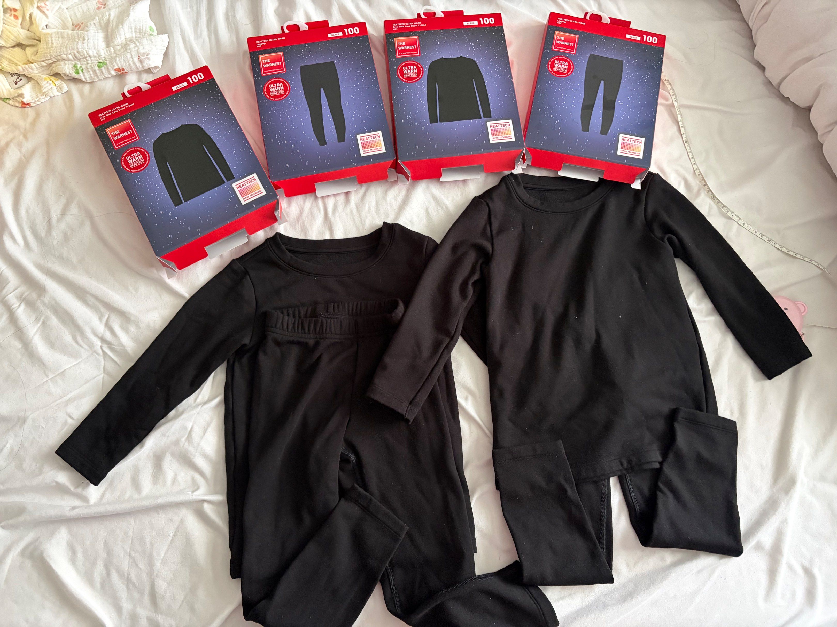 Uniqlo Heattech Ultra Warm Thermal Set - Size 100 - Black, Babies ...