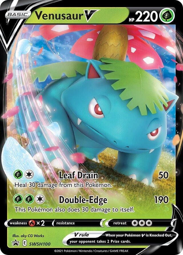 Venusaur V SWSH100 SWSH: Sword & Shield Promo Cards Holo Pokemon TCG ...