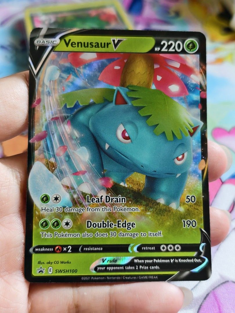 Venusaur V SWSH100 SWSH: Sword & Shield Promo Cards Holo Pokemon TCG ...