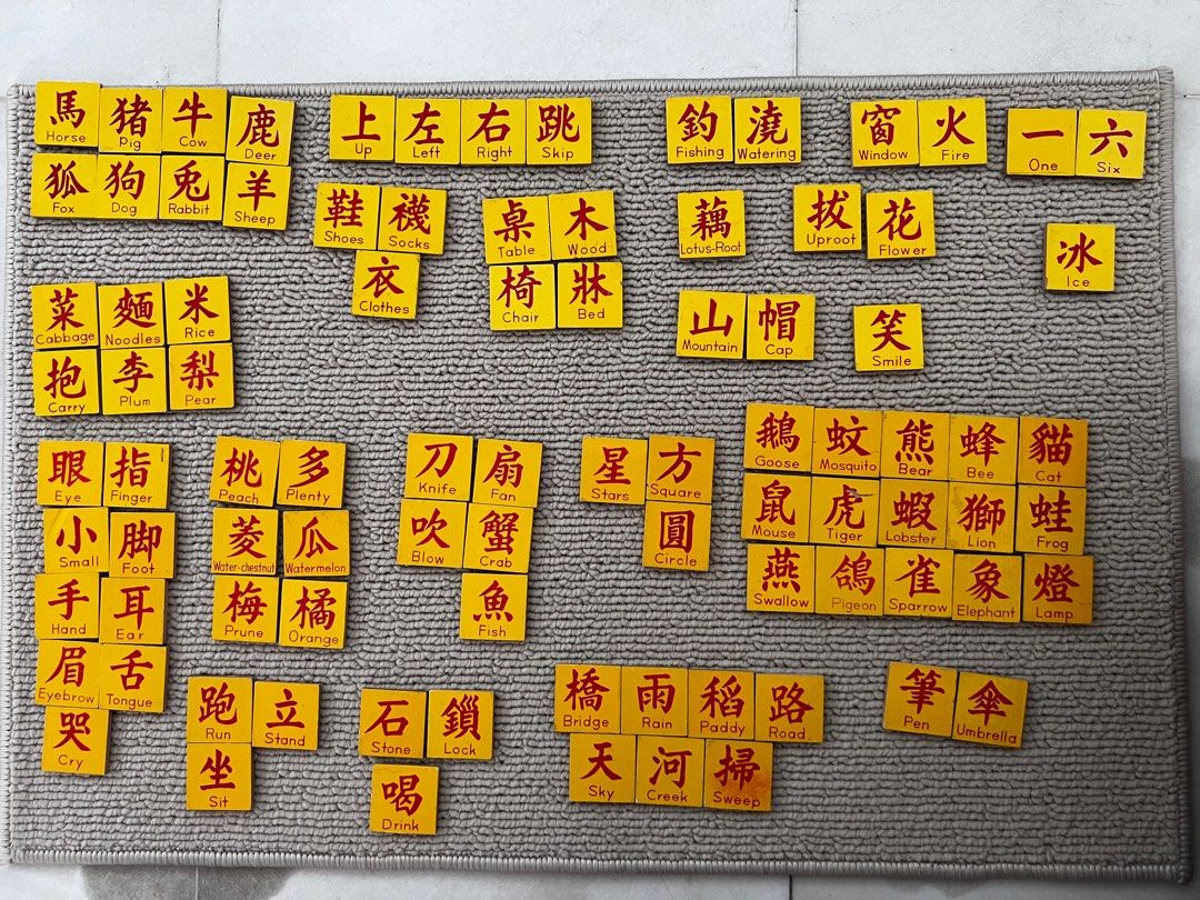 Vintage Chinese Character Flash Cards, Hobbies & Toys, Books ...
