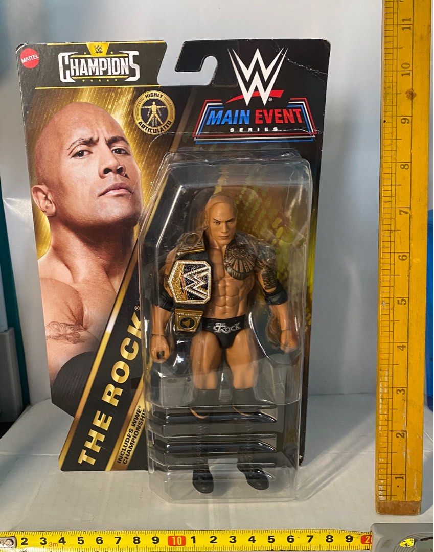 WWE Wrestling Main Event Champions The Rock Action Figure [WWE ...
