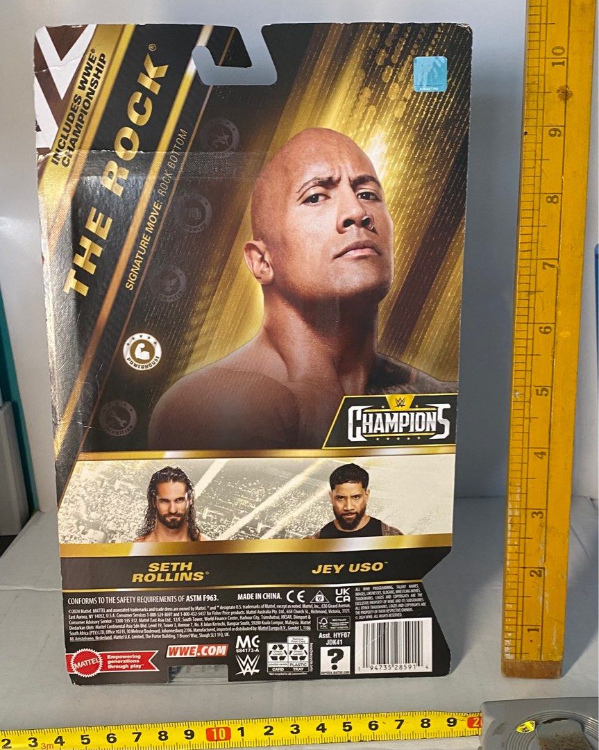 WWE Wrestling Main Event Champions The Rock Action Figure [WWE ...