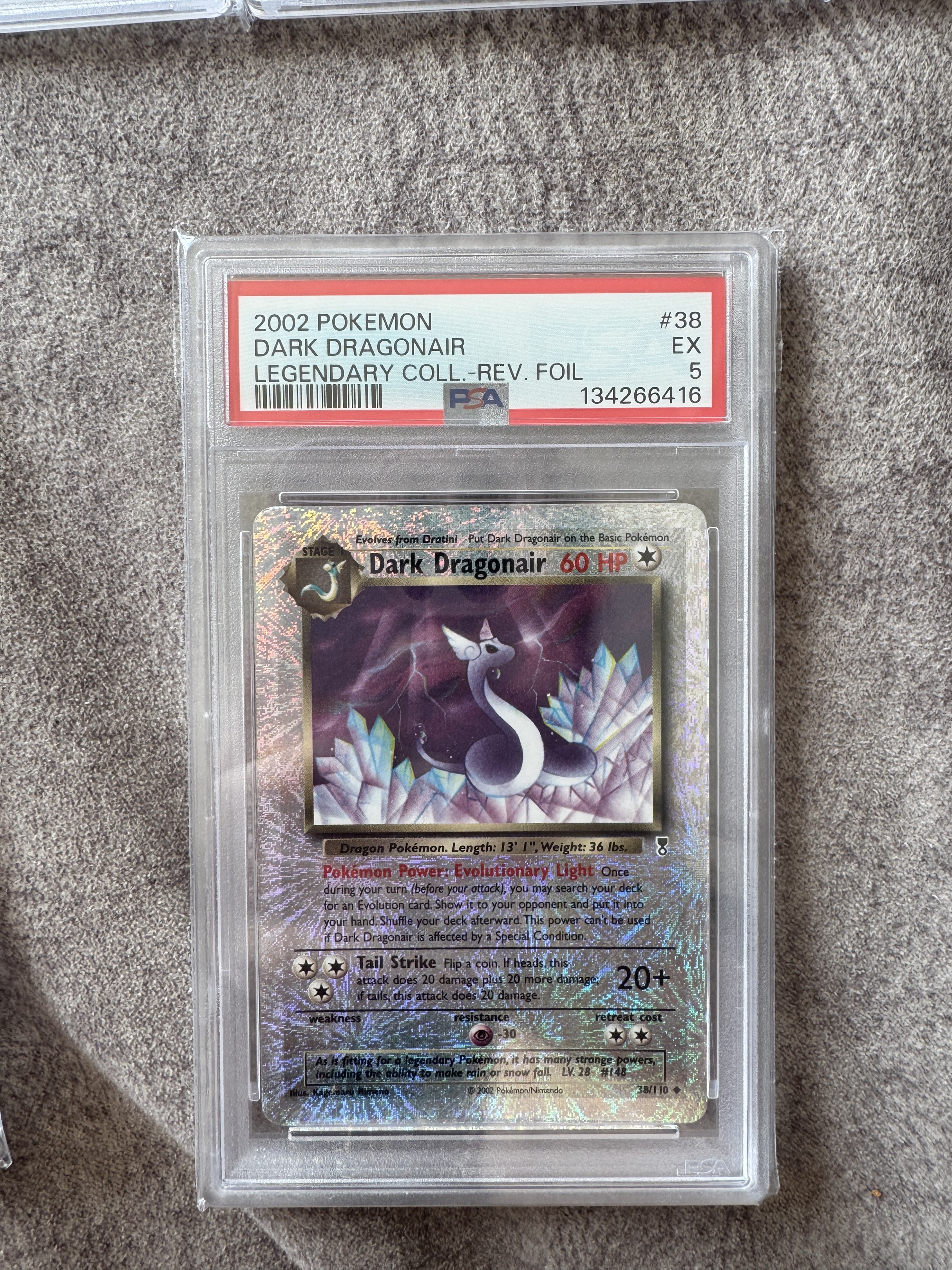 2002 Pokemon Dark Dragonair Legendary Collection Rev. Foil PSA 5 ...