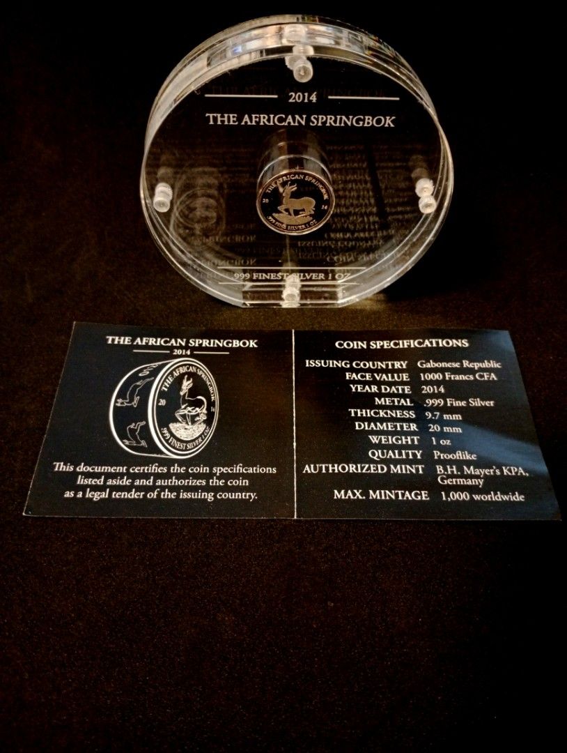 2014 African Springbok 1 oz Silver Coin - Ultra Rare!, Hobbies & Toys ...