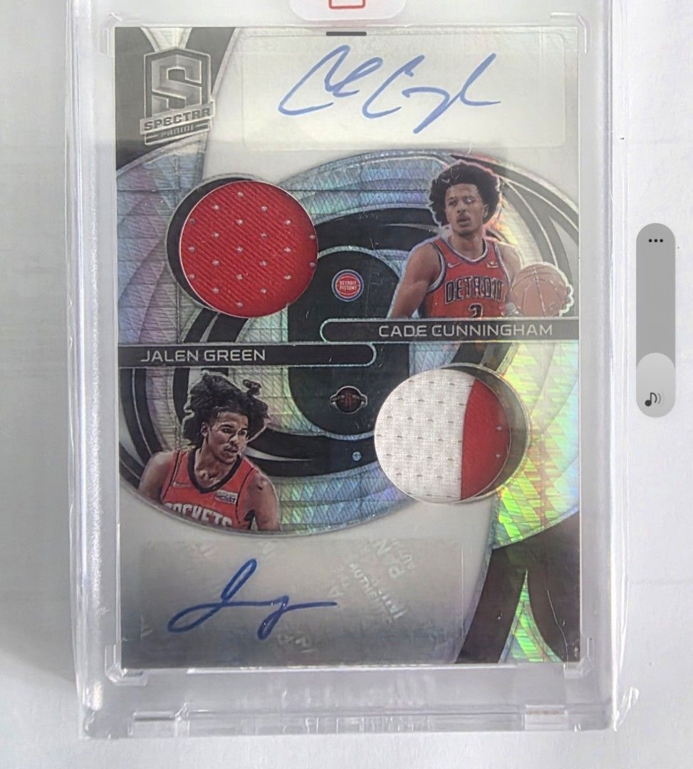 2021-22 Spectra Dual Patch Auto Jalen Green/Cade Cunningham, Hobbies ...