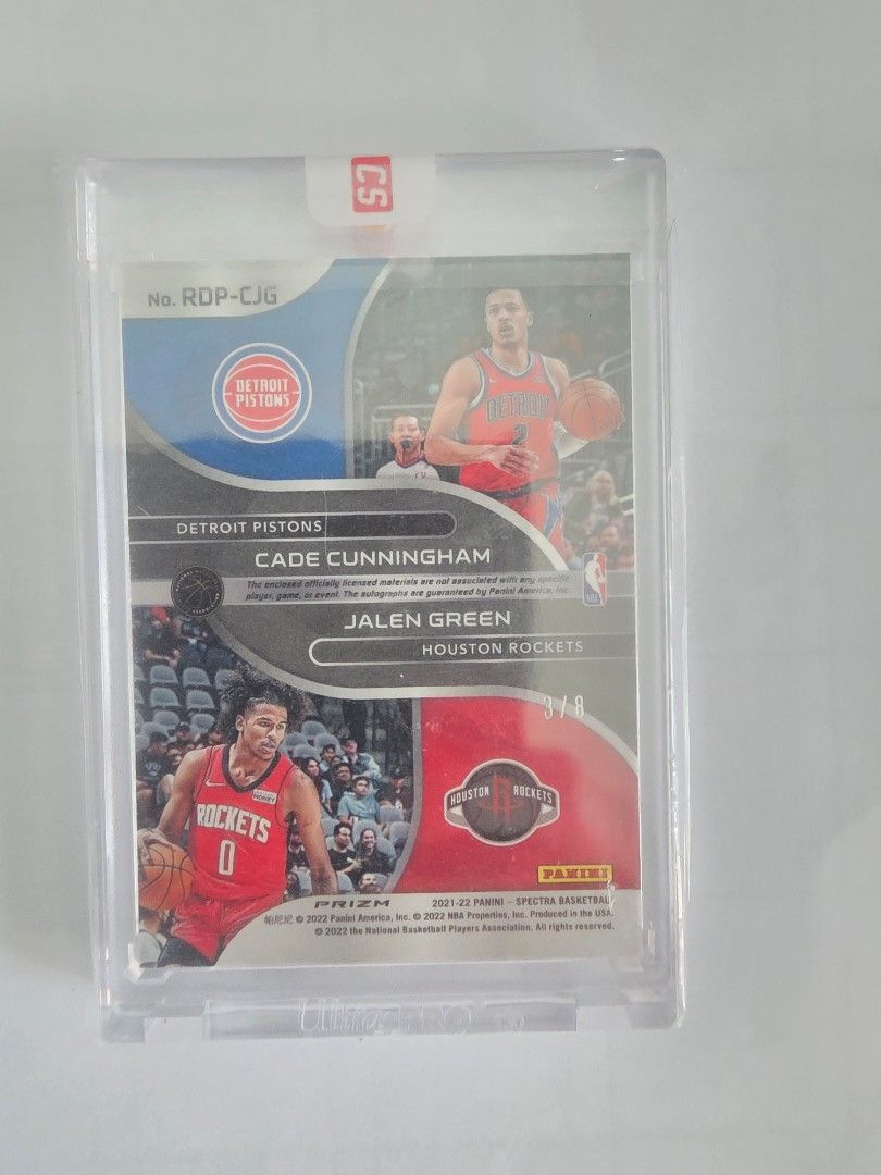 2021-22 Spectra Dual Patch Auto Jalen Green/Cade Cunningham, Hobbies ...
