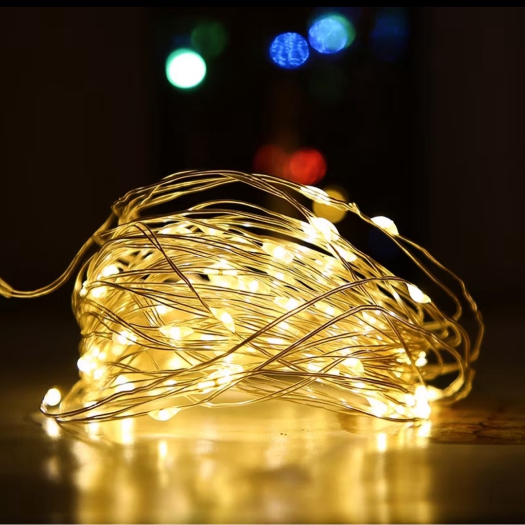 2M Warm White LED String Lights Battery Powered, Furniture & Home ...