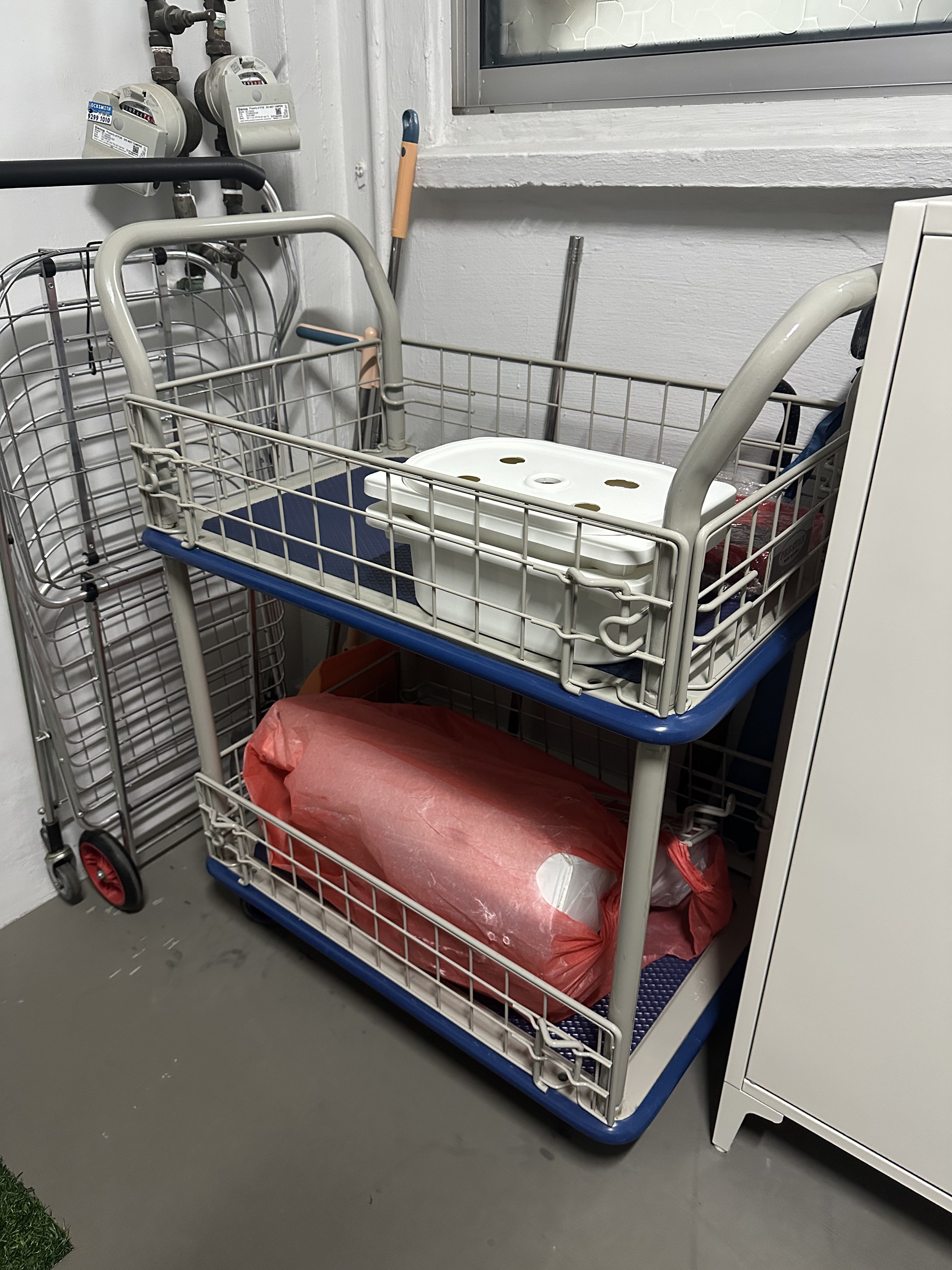 2-Tier Utility Cart with Wheels, Furniture & Home Living, Furniture ...