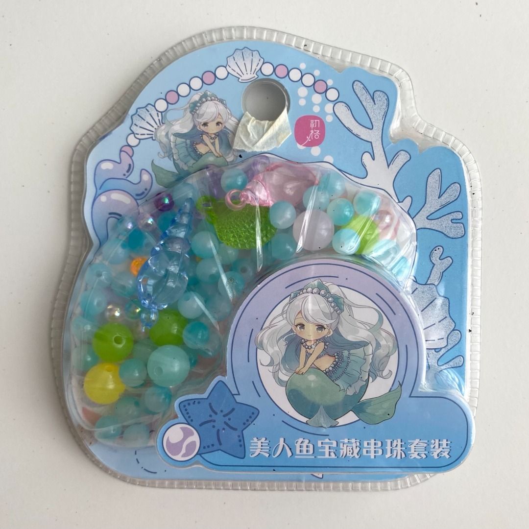 Free Mermaid Beads DIY Craft Kit , Hobbies & Toys, Stationery & Craft ...