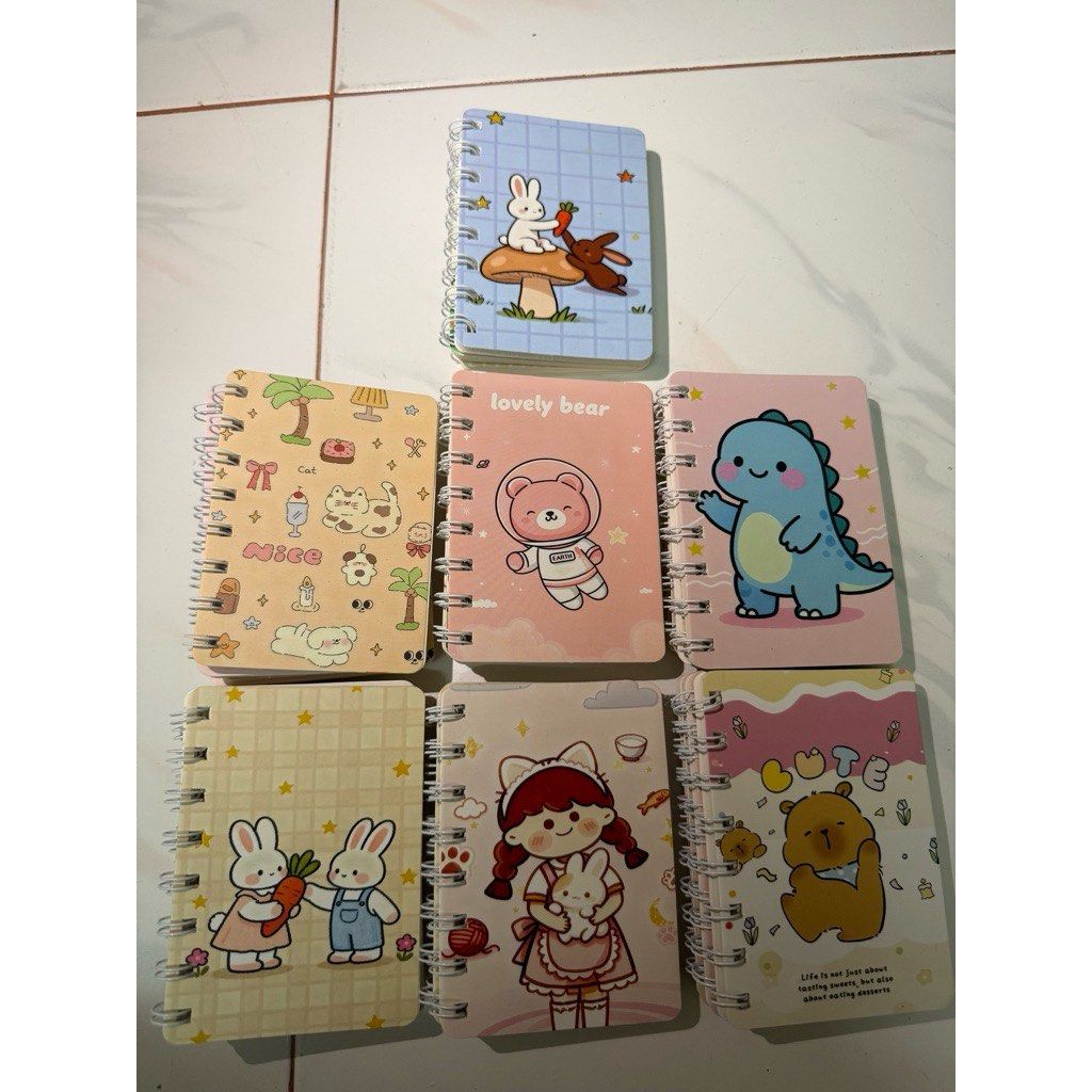 A7 Cute Notebook Cartoon Stationery Student Writing Drawing Pocket Mini ...